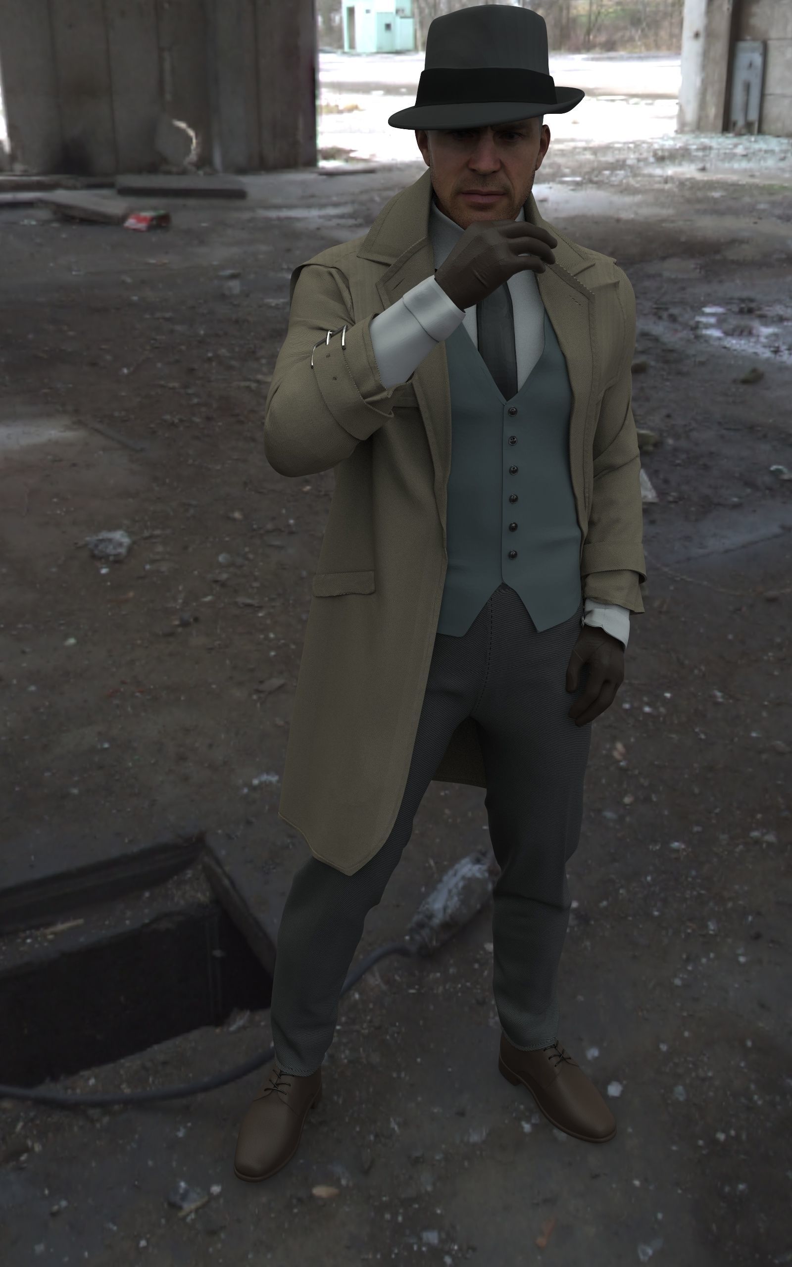 Noir Detective 3D model | CGTrader