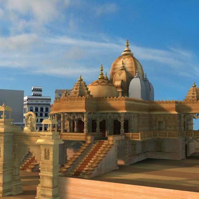 JAIN MANDIR TEMPLE with huge gate 3D model | CGTrader