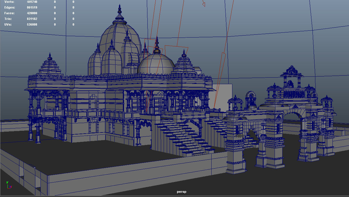JAIN MANDIR TEMPLE with huge gate 3D model | CGTrader