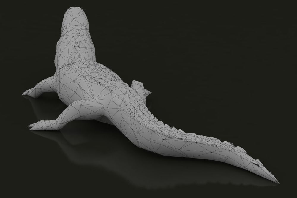 3D model Low Poly Alligator Crocodile VR / AR / low-poly | CGTrader