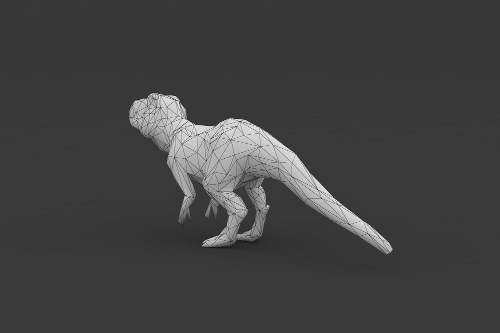 3D model Low Poly Dinosaurs Trex Rex Reptile Dino VR / AR / low-poly ...