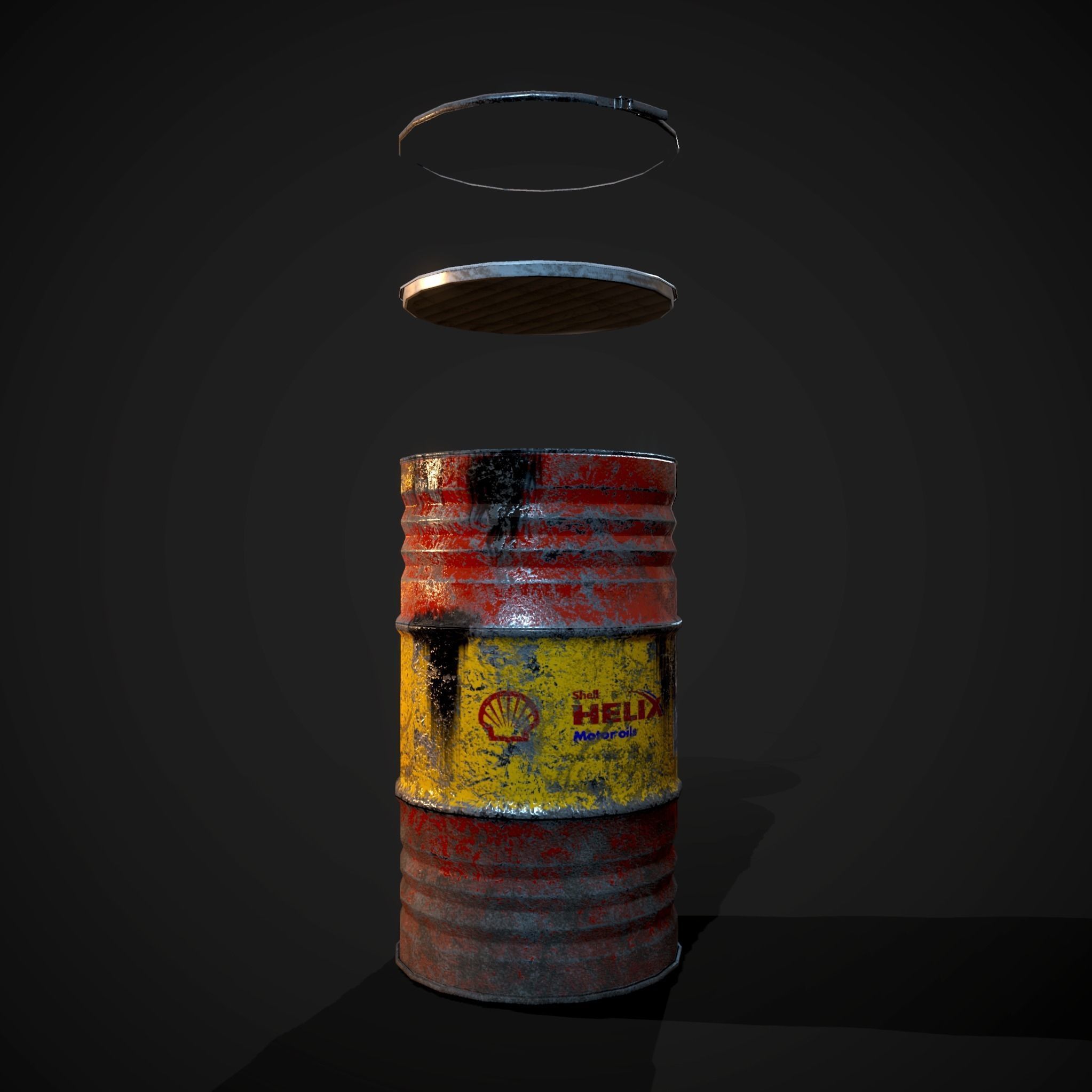 3D model Barrels Shell helix PBR VR / AR / low-poly | CGTrader
