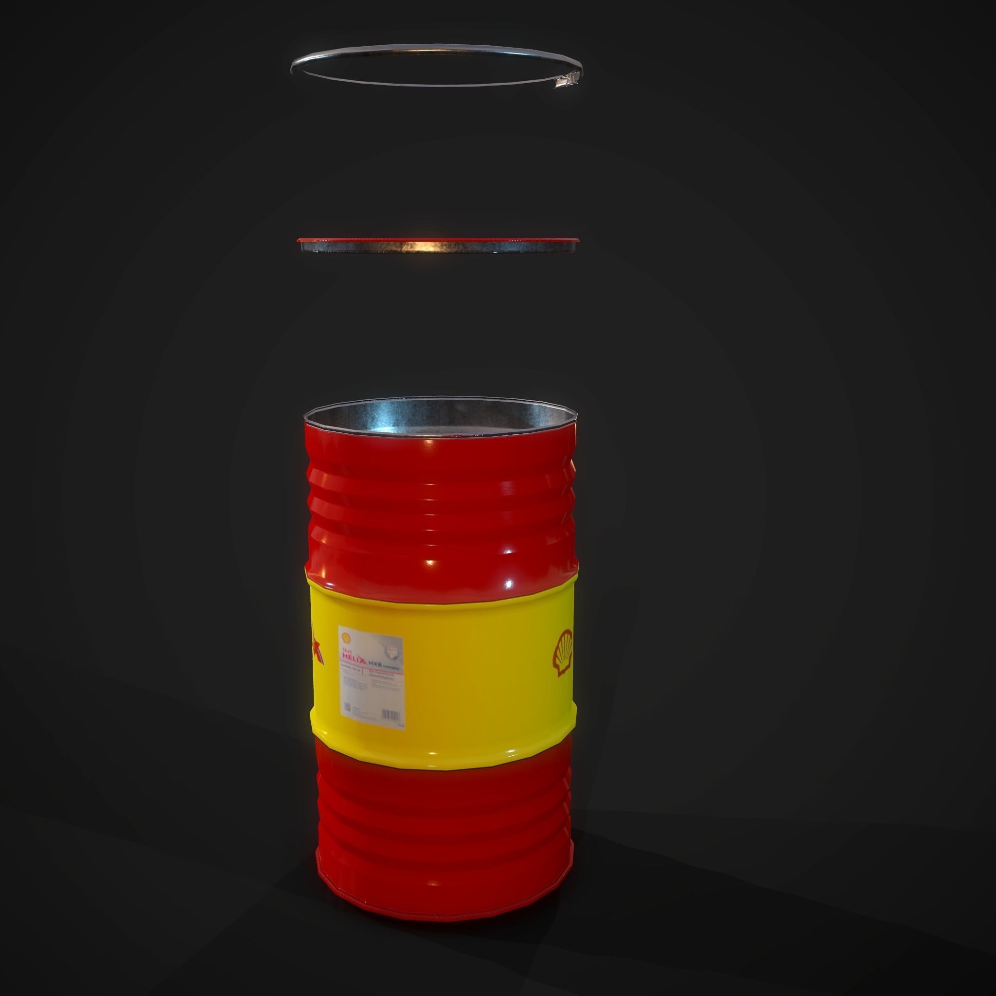 3D model Barrels Shell helix PBR VR / AR / low-poly | CGTrader