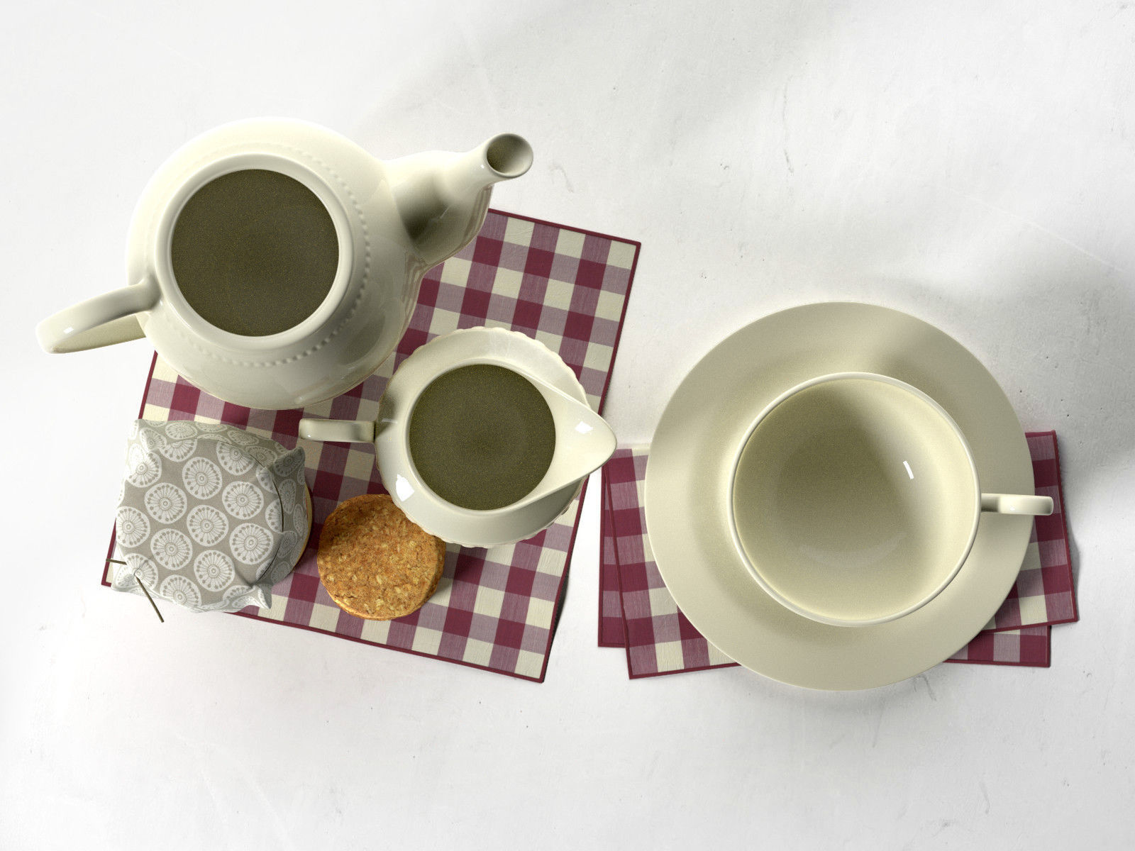 Vintage Tea Set 3D model | CGTrader