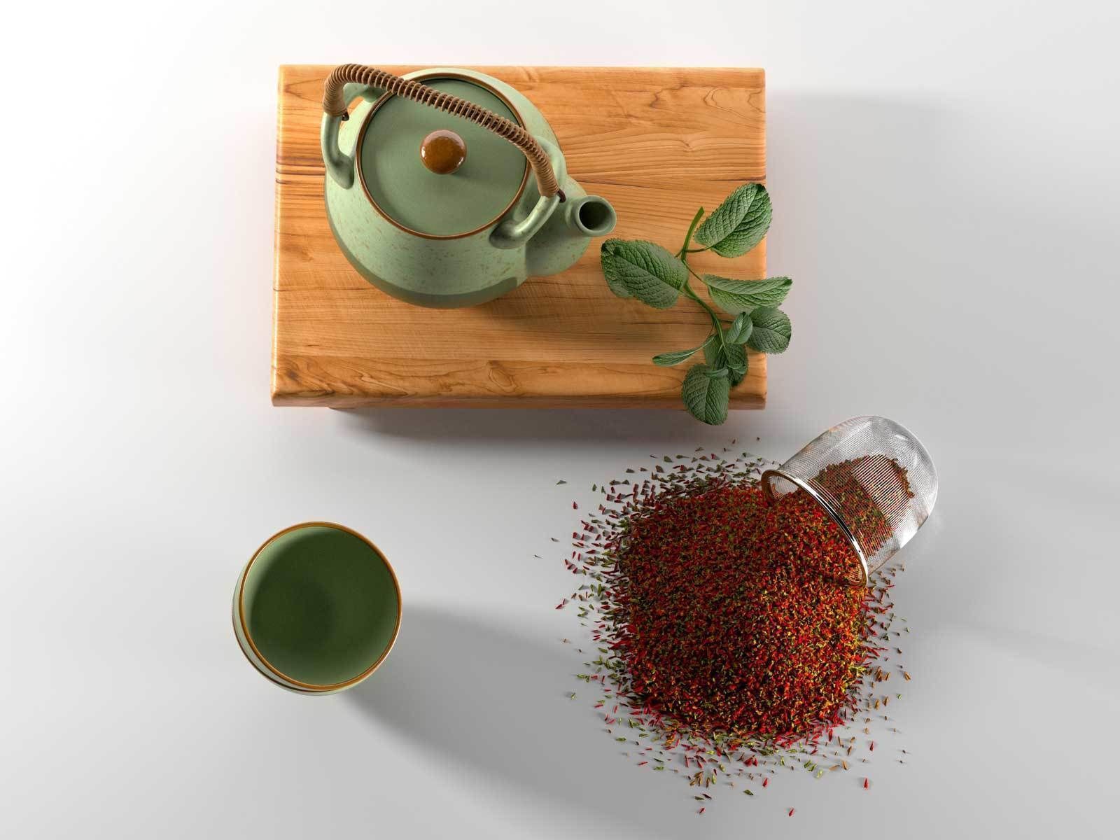 Rustic Tea Set 3D model | CGTrader