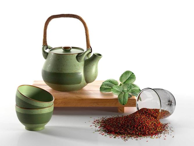 Rustic Tea Set 3D model | CGTrader
