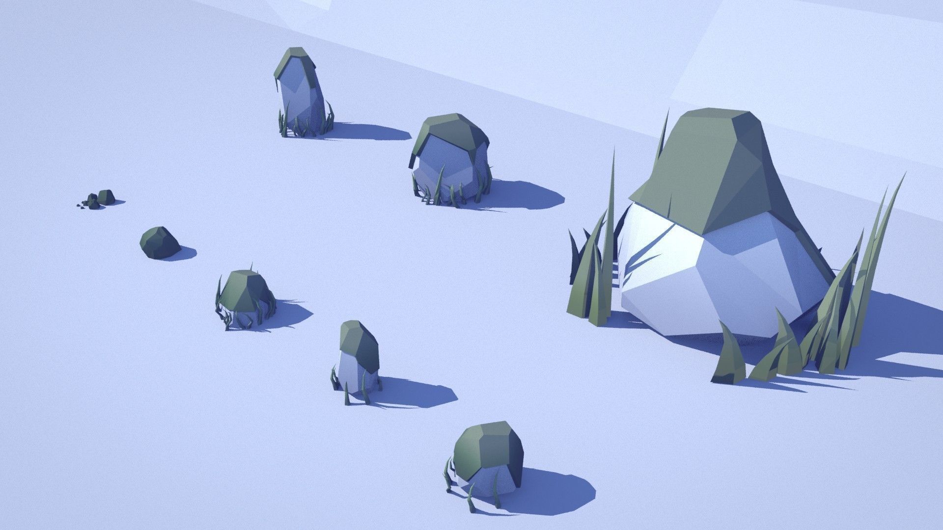 3D model Cartoon Low Poly Forest Pack VR / AR / low-poly | CGTrader