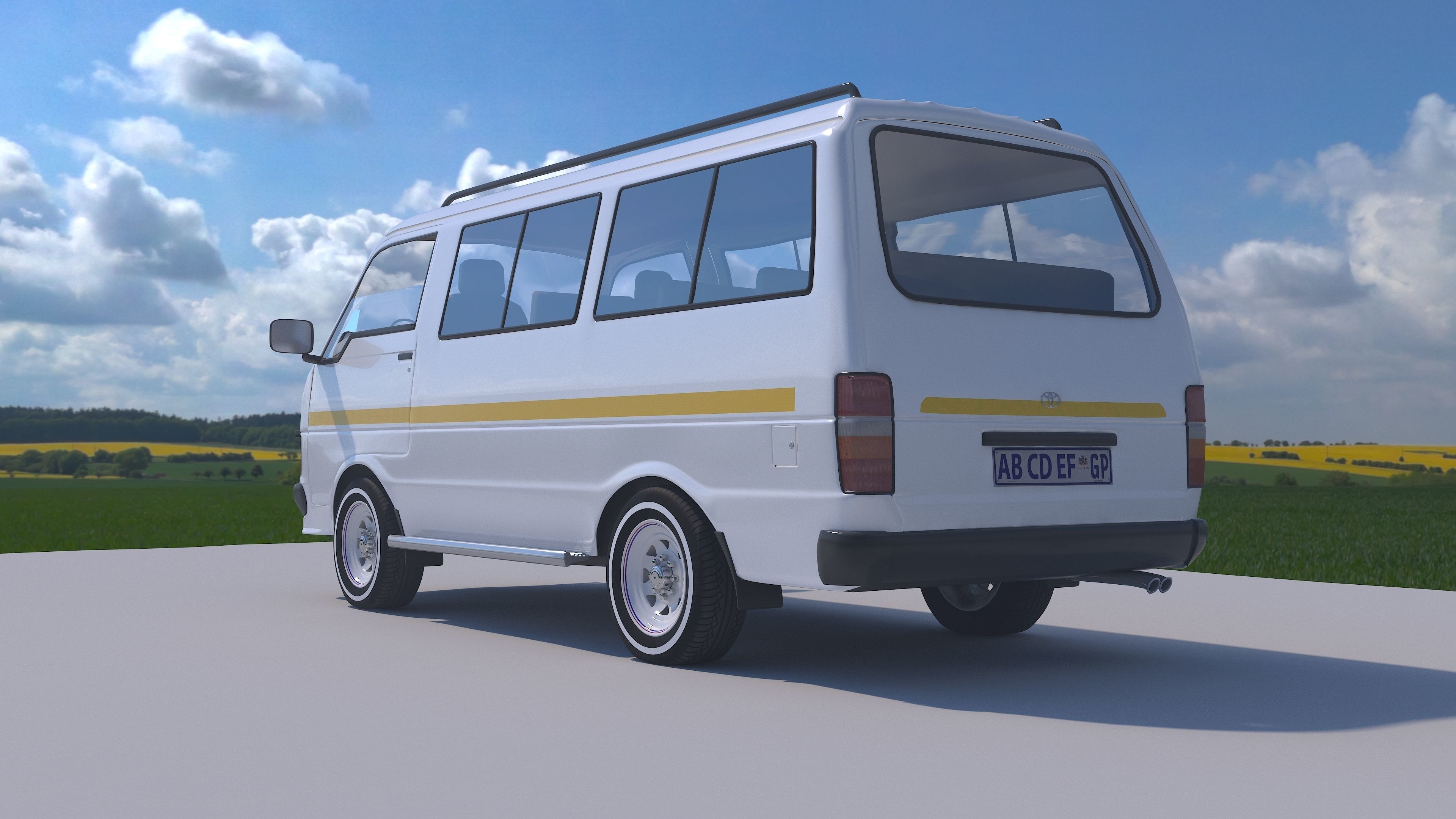 Minibus Taxi SA 3D model | CGTrader