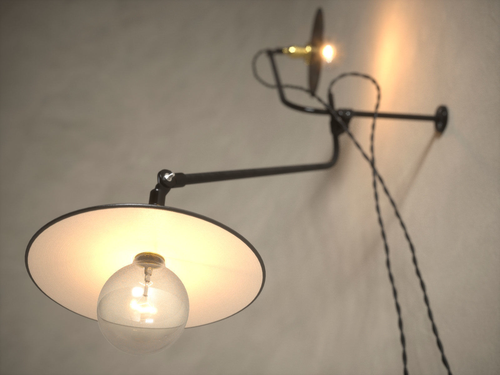 Workstead Bent Wall Lamp 3D model | CGTrader