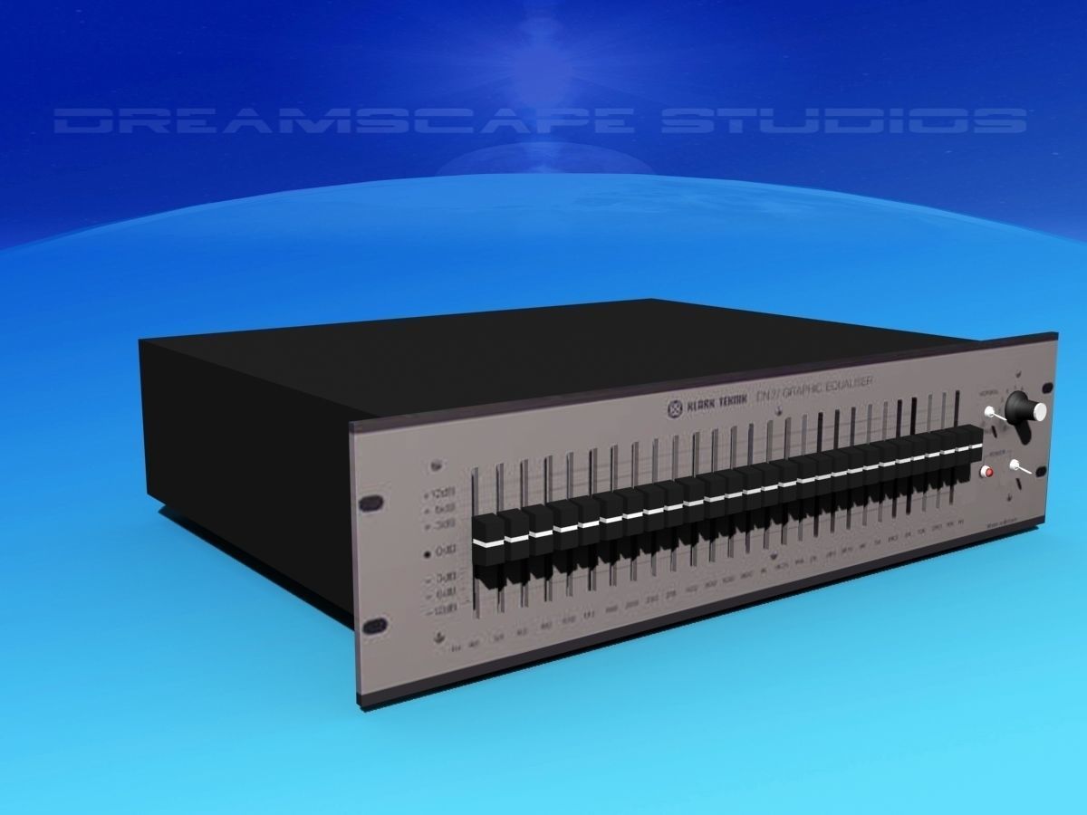 Klark Teknik DN27 Graphic Equalizer 3D model rigged | CGTrader