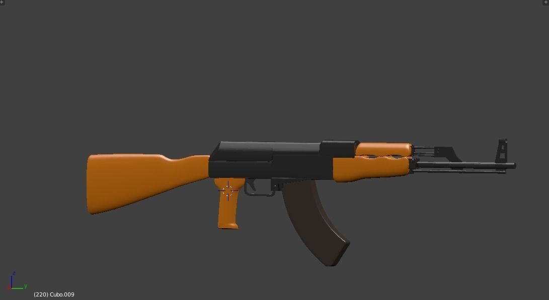 AK-47 cartoon 3D model | CGTrader