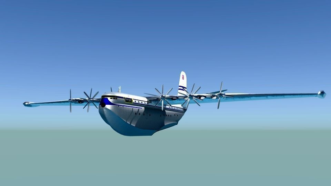 SARO PRINCESS FLYING BOAT free VR / AR / low-poly 3D model | CGTrader