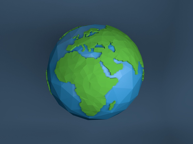 3D model Low Poly Earth VR / AR / low-poly | CGTrader