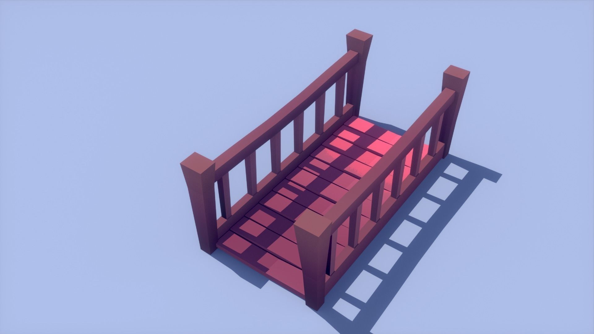 Low Poly Bridges Set wooden bridge free VR / AR / low-poly 3D model ...