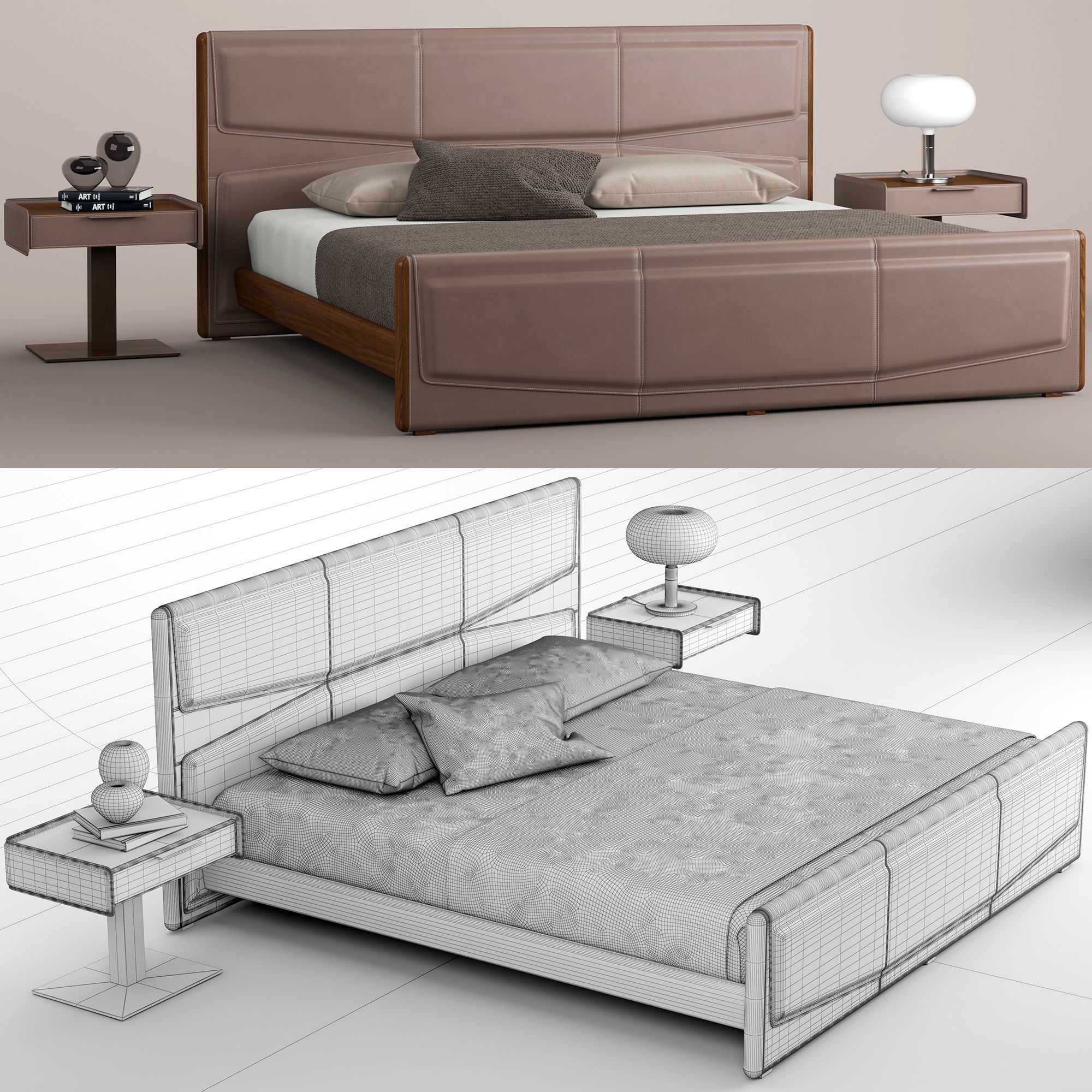Giorgetti Pochette Beds 3d Model Rigged Cgtrader