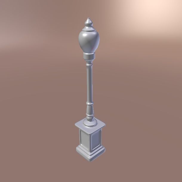 Illuminated street lamp for architecture-props 3D model 3D printable ...