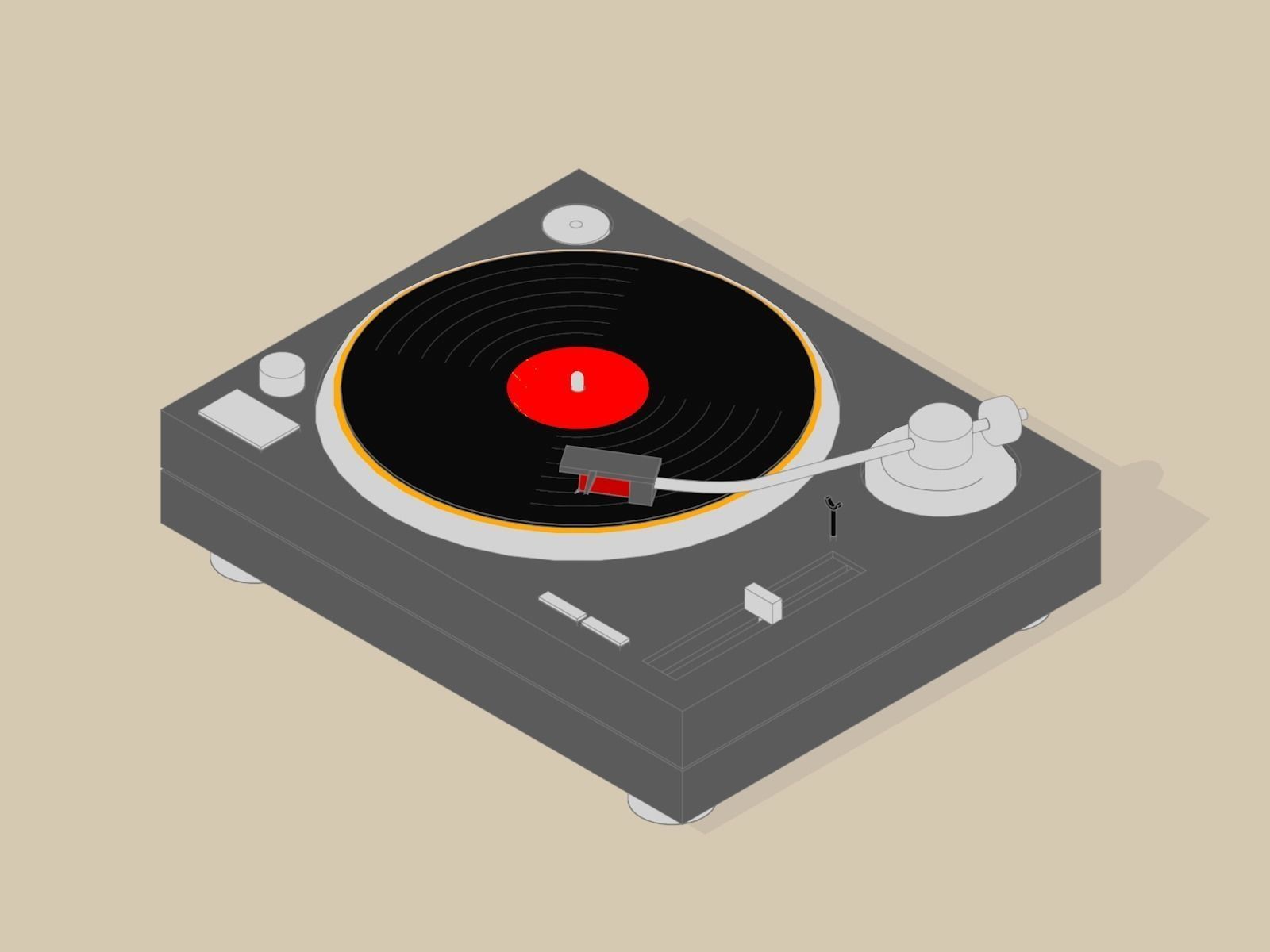 3D model Turntable C4D sketch and toon animated model VR / AR / low ...