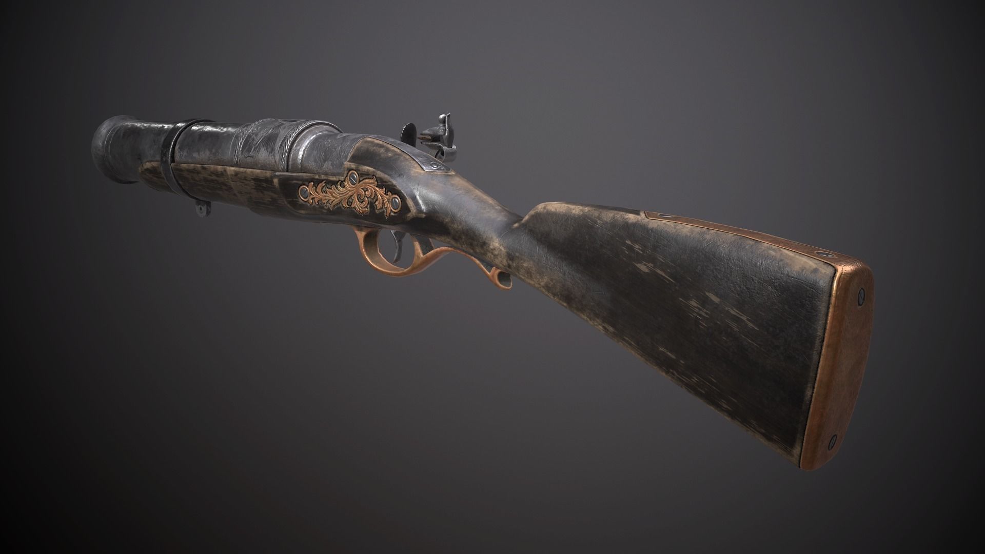 3D model Flintlock Hand-Cannon - two skins VR / AR / low-poly | CGTrader