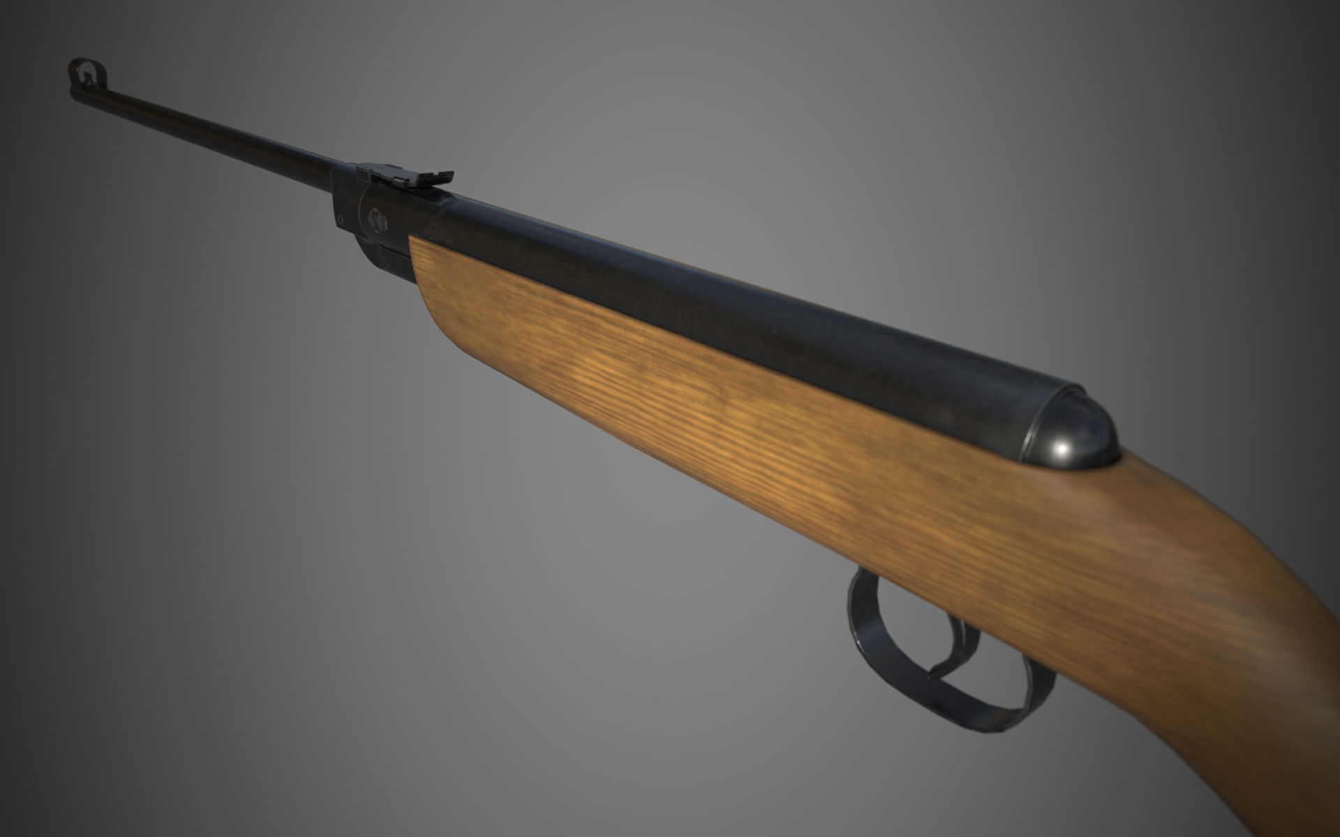 3D model Airgun PBR wooden rifle VR / AR / low-poly | CGTrader