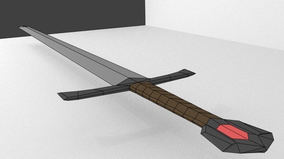 3D model Lowpoly Sword ARMA VR / AR / low-poly | CGTrader