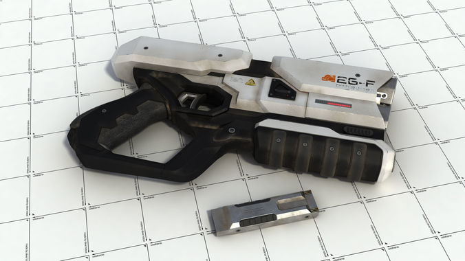 Sci-Fi Blaster 3D model | CGTrader