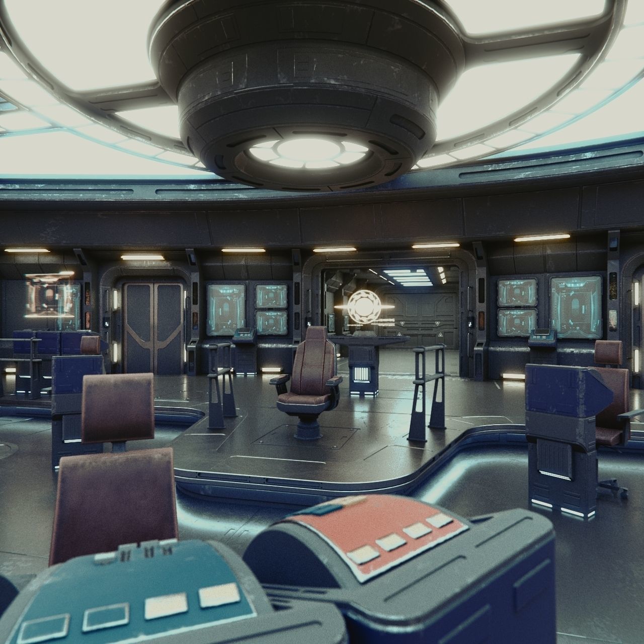 Starship Command Deck Collection 3D model | CGTrader