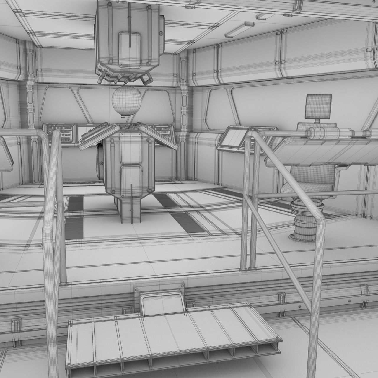 Starship Command Deck Collection 3D model | CGTrader