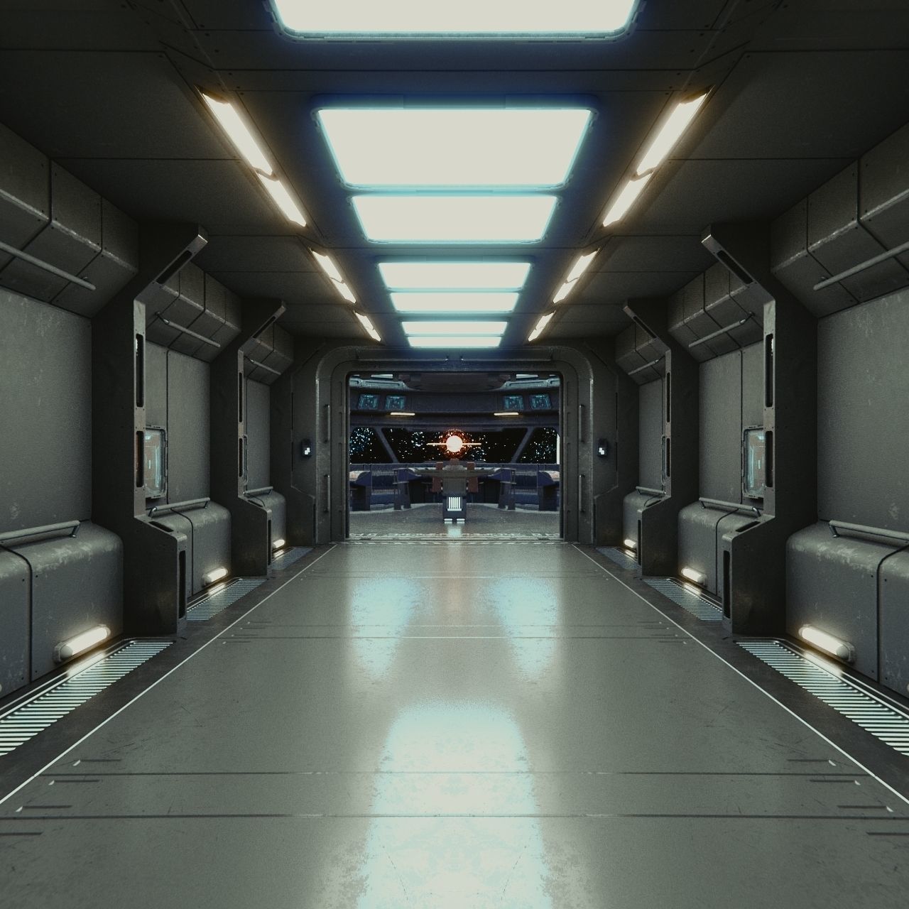 Starship Command Deck Collection 3D model | CGTrader