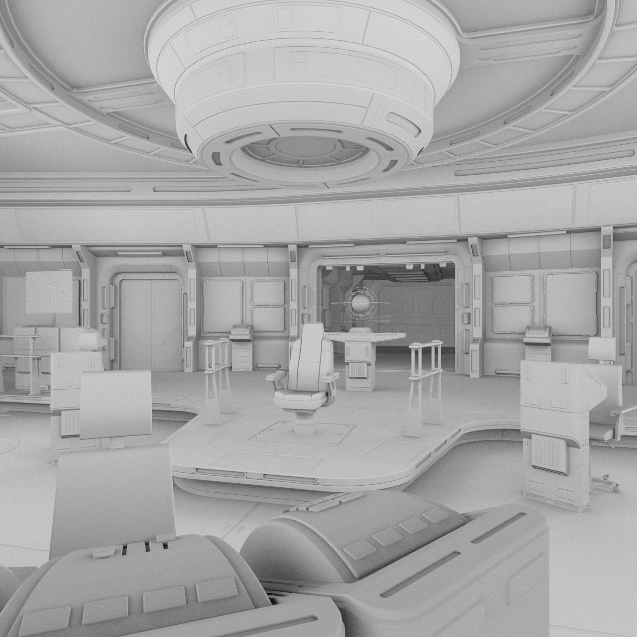 Starship Command Deck Collection 3D model | CGTrader