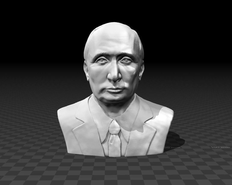 Portrait bust of Vladimir Putin 3D model 3D printable | CGTrader