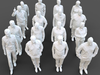 3D model 16 Stylized Human Statues Pack V3 VR / AR / low-poly | CGTrader