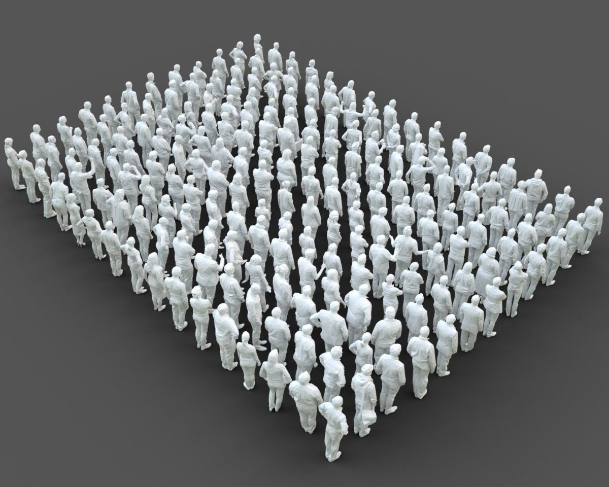 3D model 192 Stylized Human Statues Collection VR / AR / low-poly ...