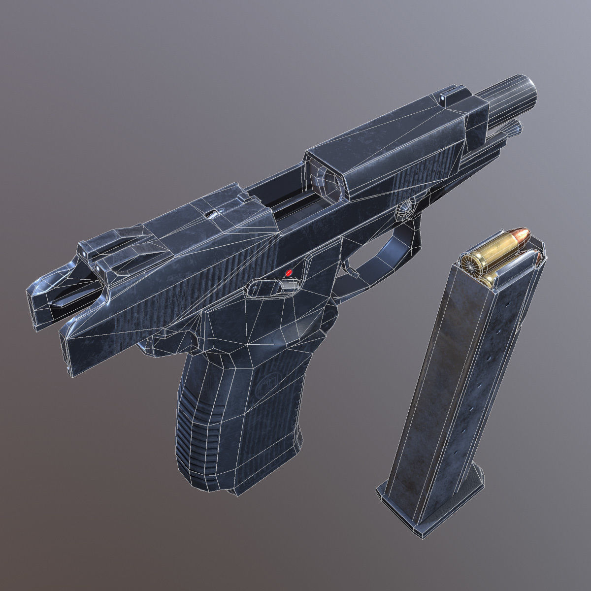3D model Lowpoly MP-443 Grach Yarygin Pistol VR / AR / low-poly | CGTrader