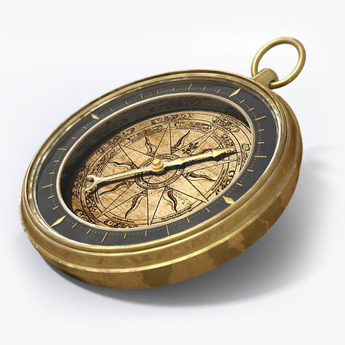 Antique Compass 3D model | CGTrader