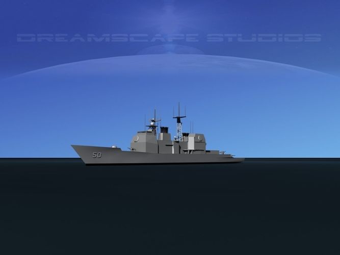 3D model USS Valley Forge CG-50 LP VR / AR / low-poly | CGTrader