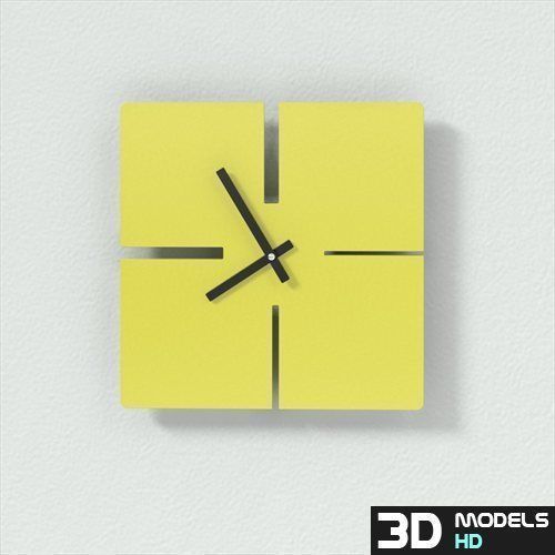 Lines Clock free 3D model | CGTrader