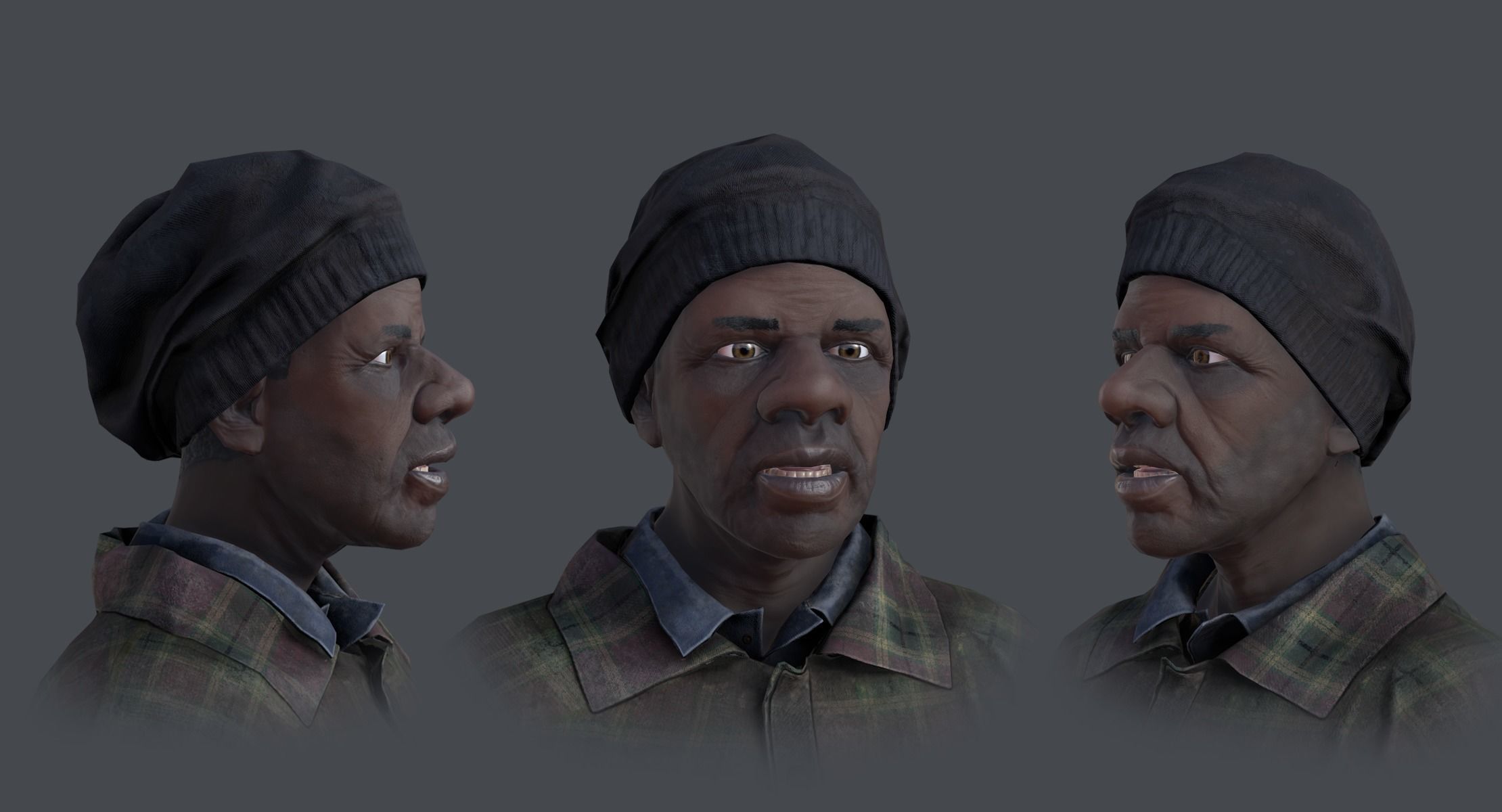 3D model Lowpoly Afro American Homeless VR / AR / low-poly | CGTrader