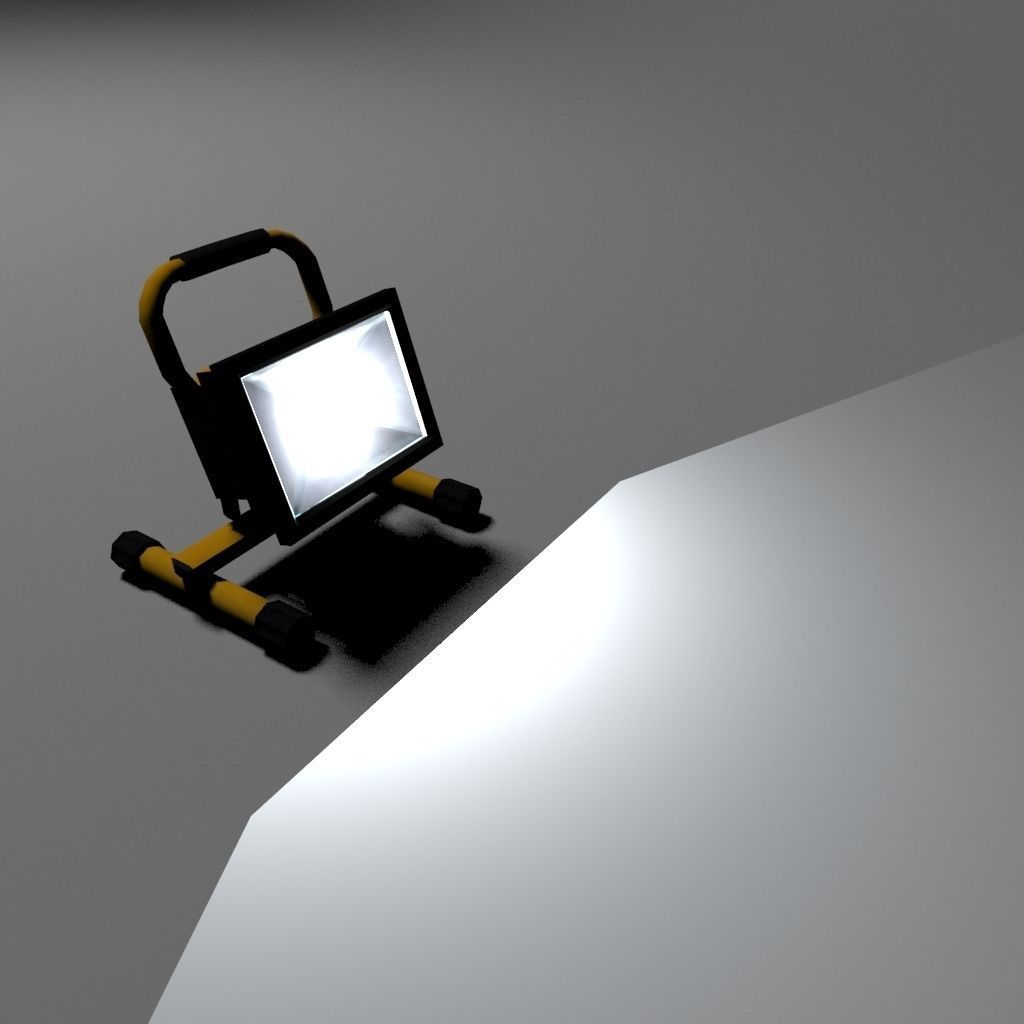 3D model Low-poly Lamp led flood light VR / AR / low-poly | CGTrader