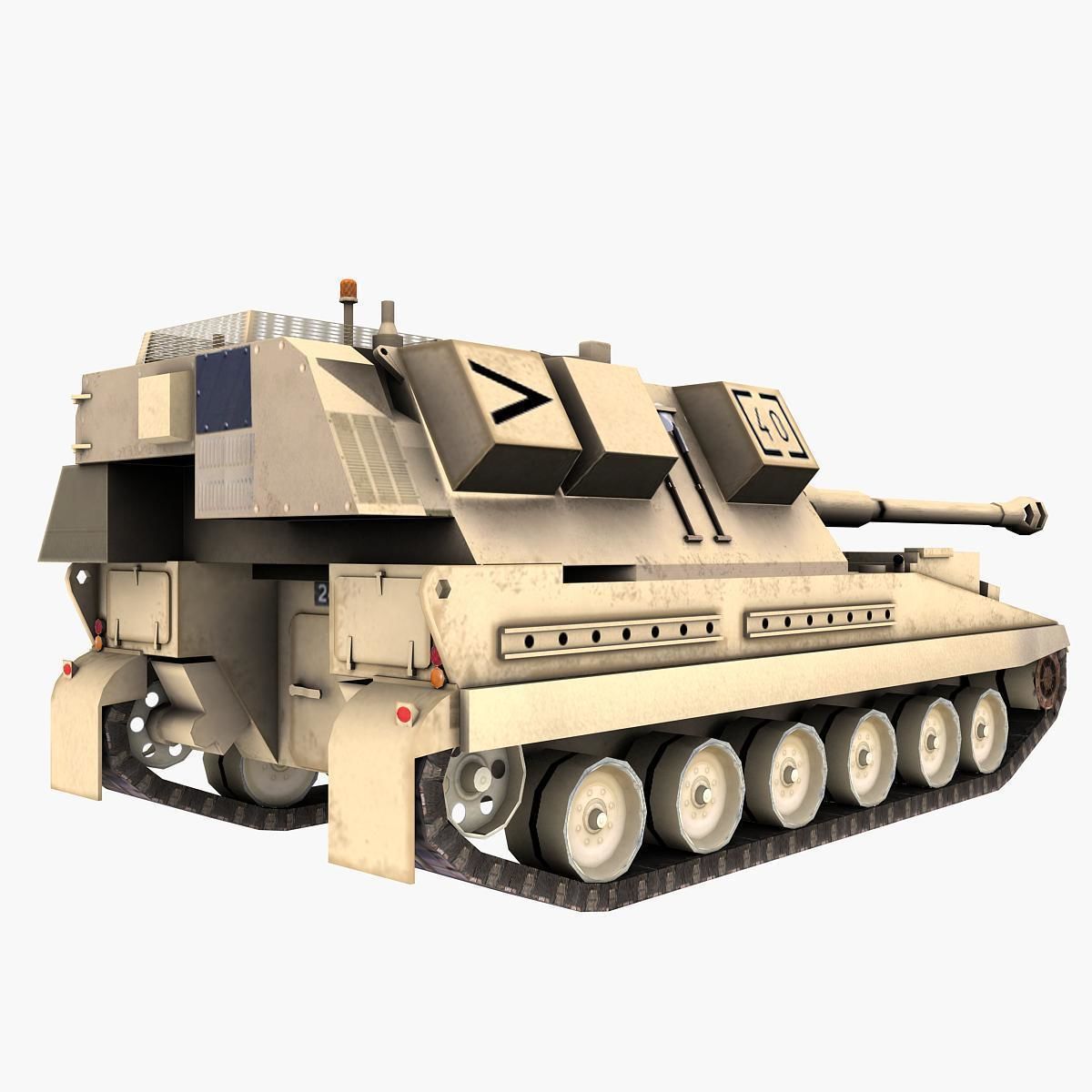 3D model British AS-90 SPGH VR / AR / low-poly | CGTrader