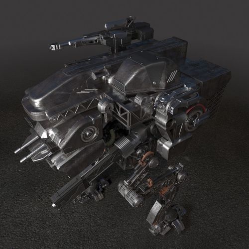 robot de mech 3D model animated rigged | CGTrader