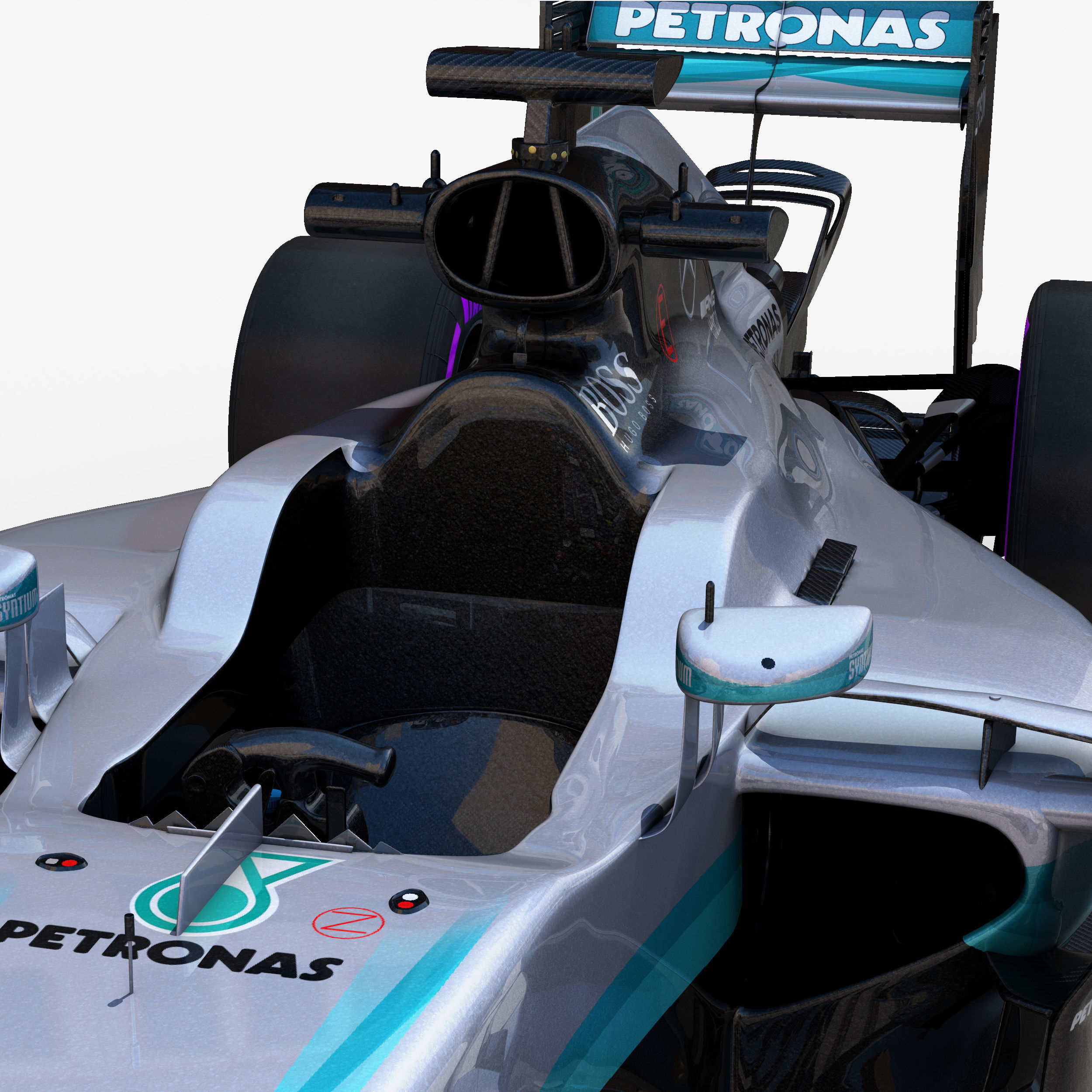 3D model Mercedes W07 car VR / AR / low-poly rigged | CGTrader