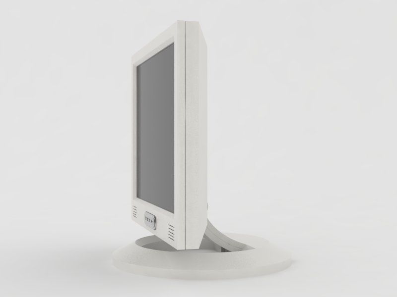 Old PC monitor free 3D model | CGTrader