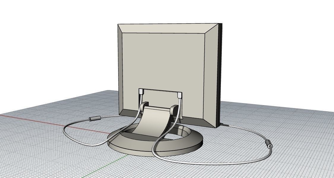 Old PC monitor free 3D model | CGTrader