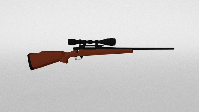 Low Poly Hunting Rifle free VR / AR / low-poly 3D model | CGTrader