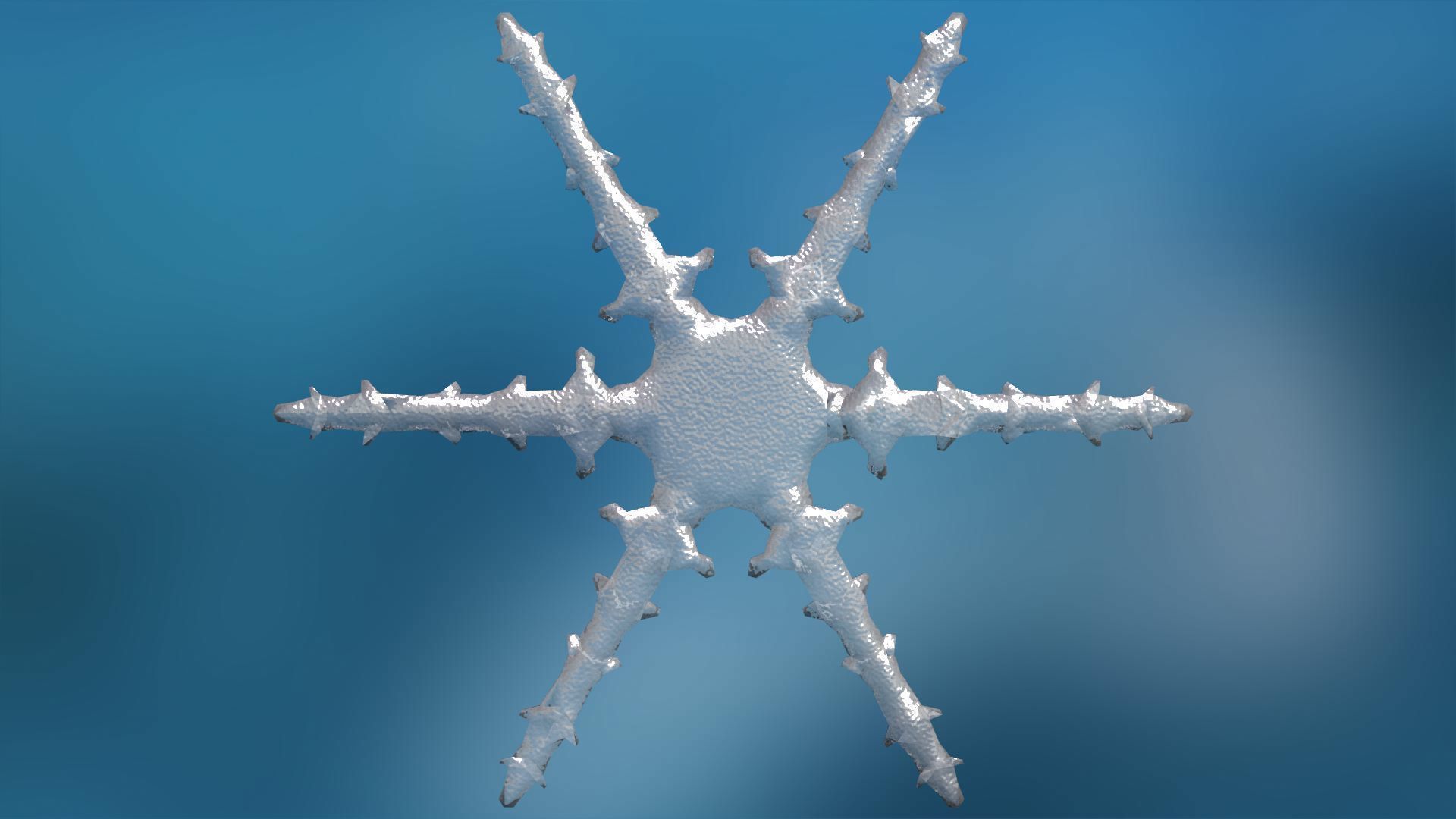 3D model 16 Unique Snowflakes VR / AR / low-poly | CGTrader