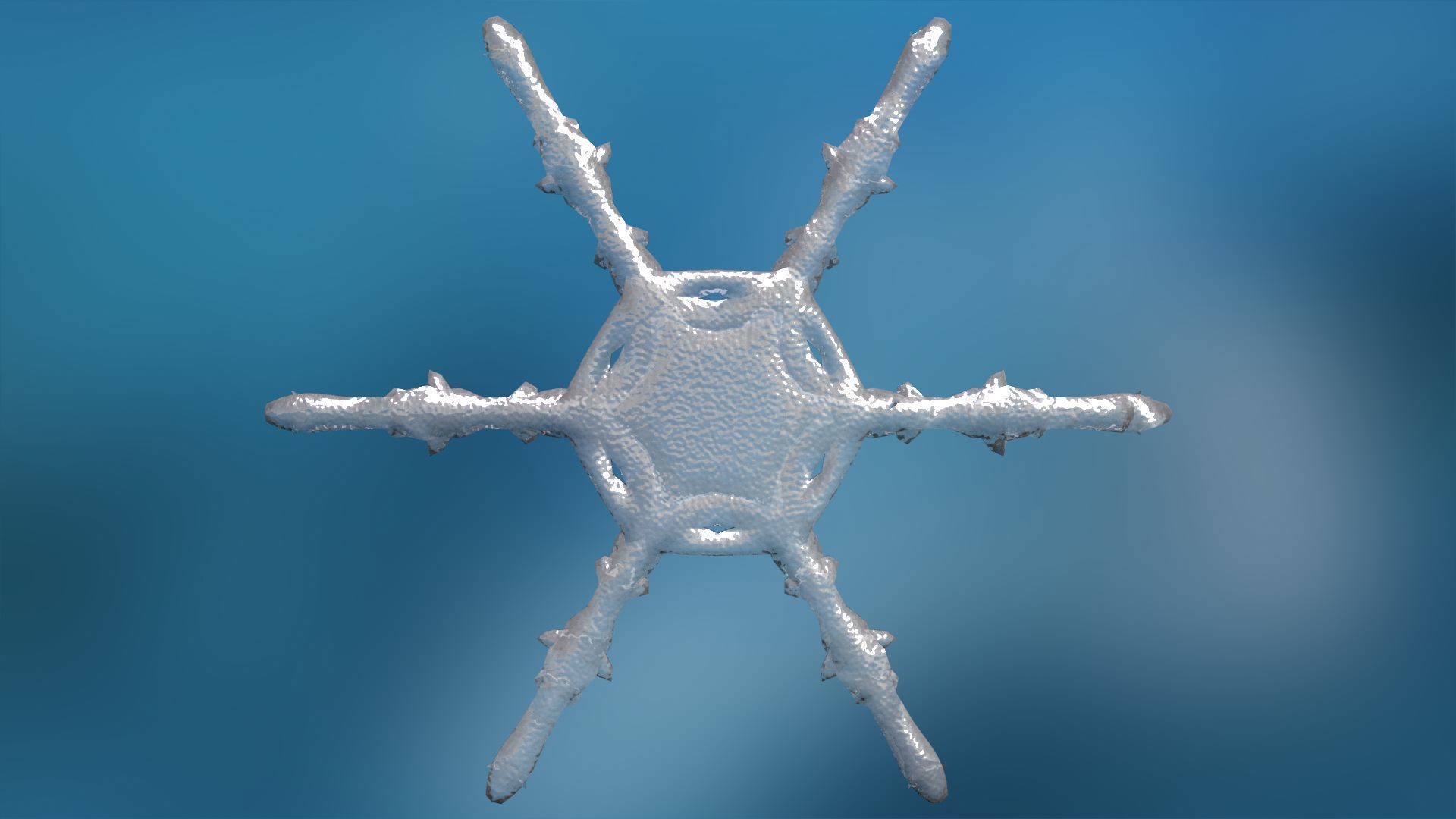 3D model 16 Unique Snowflakes VR / AR / low-poly | CGTrader