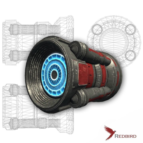 3D model Starship engine 01 Sci-fi low poly VR / AR / low-poly | CGTrader