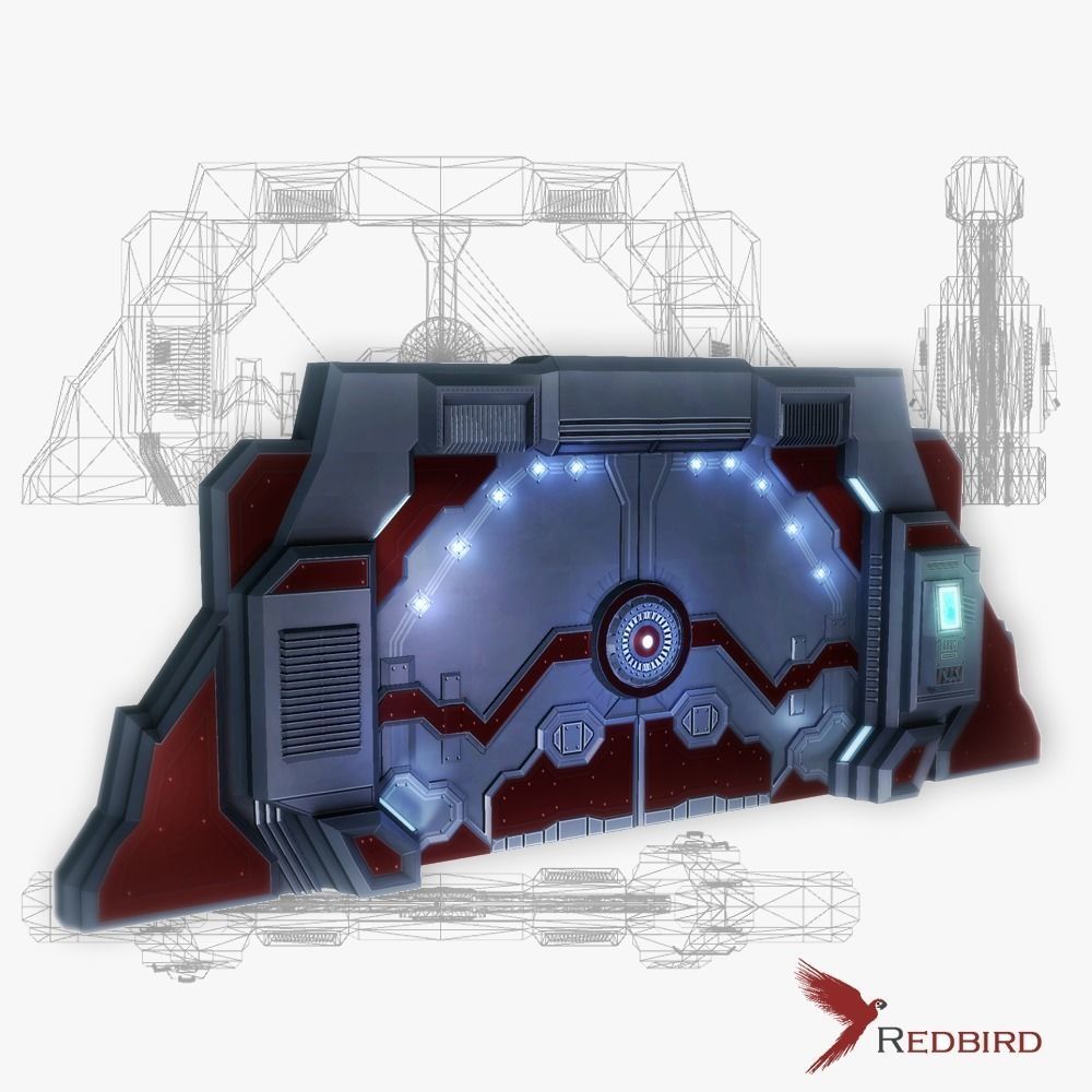 3D model Spaceship gates low poly simple VR / AR / low-poly | CGTrader