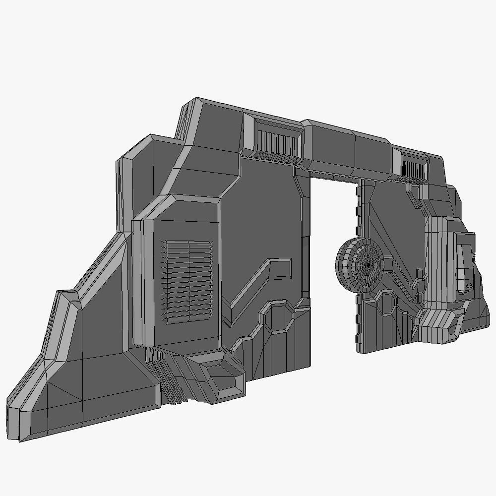 3D model Spaceship gates low poly simple VR / AR / low-poly | CGTrader