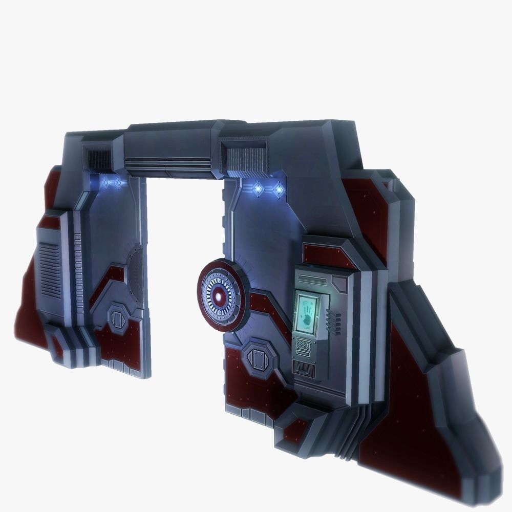 3D model Spaceship gates low poly simple VR / AR / low-poly | CGTrader